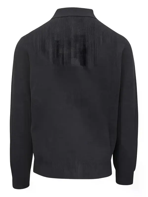 Canali Long-sleeve Buttoned Polo Shirt