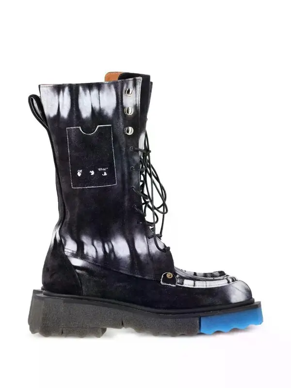 Off-White Tie-dye Combat Boots