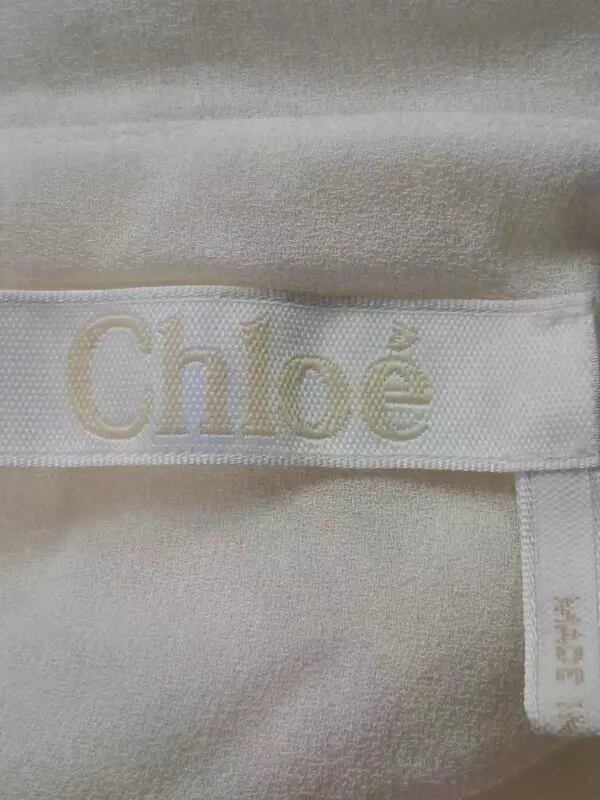 Chloé Square-collar Pleated Midi Dress