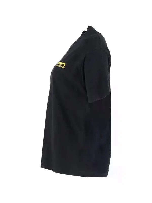 【VETEMENTS】LOGO PRINT OVERSIZED SHIRT Vetements Logo-Print Oversized T-Shirt - Black | Editorialist