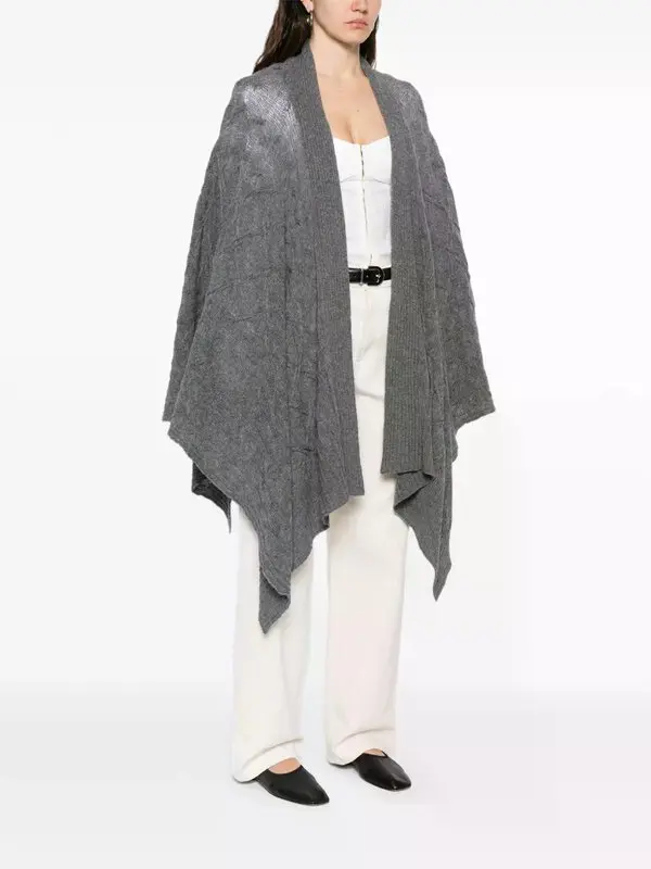 Ermanno Scervino Asymmetric Cable Knit Cardigan