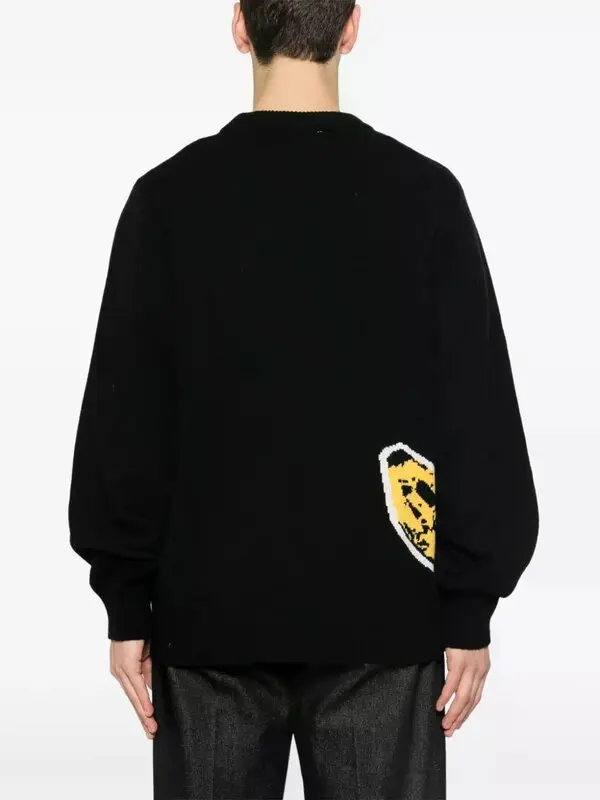 CHARLES JEFFREY Graphic Crew-neck Sweater