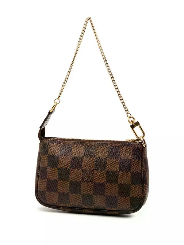 LOUIS VUITTON 2012 Damier Ebene Mini Pochette Accessoires Handbag - Brown