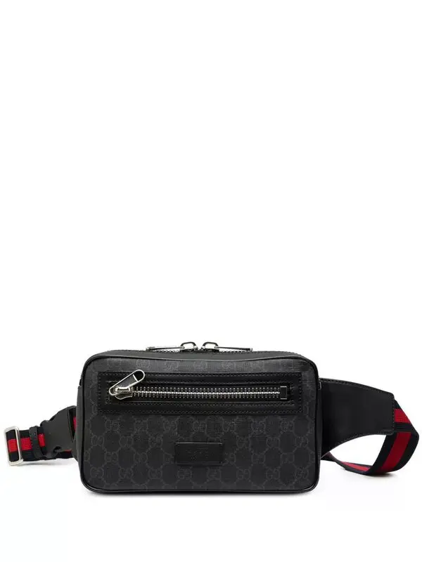 Gucci Gg Supreme Web Belt Bag - Black