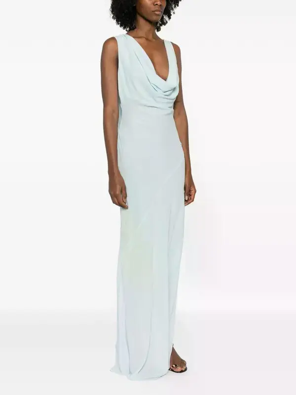 Andamane Minerva Cowl Sleeveless Maxi Dress - Blue