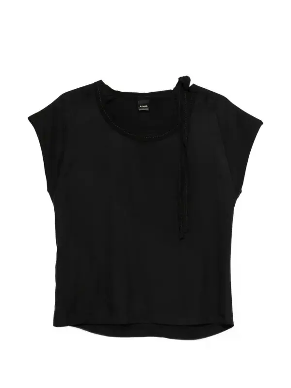 Pinko Bertha Tie-detail Blouse - Black