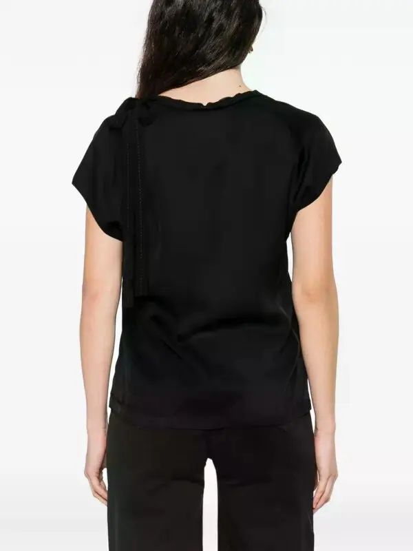 Pinko Bertha Tie-detail Blouse - Black