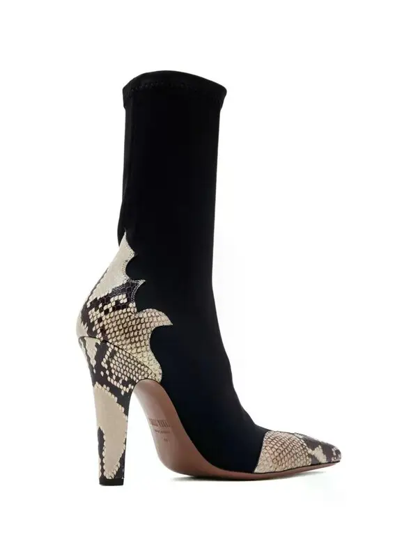 Paris Texas Belle Snakeskin-effect Ankle Boots