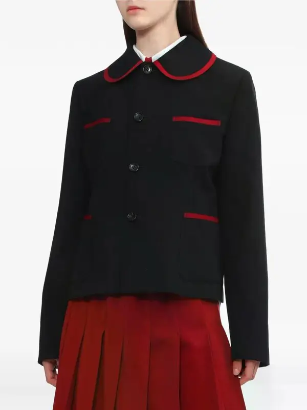 Comme Des Garçons Peter Pan Collar Pocket Jacket