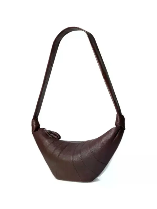 LEMAIRE Croissant Bag In Grained Leather - Brown