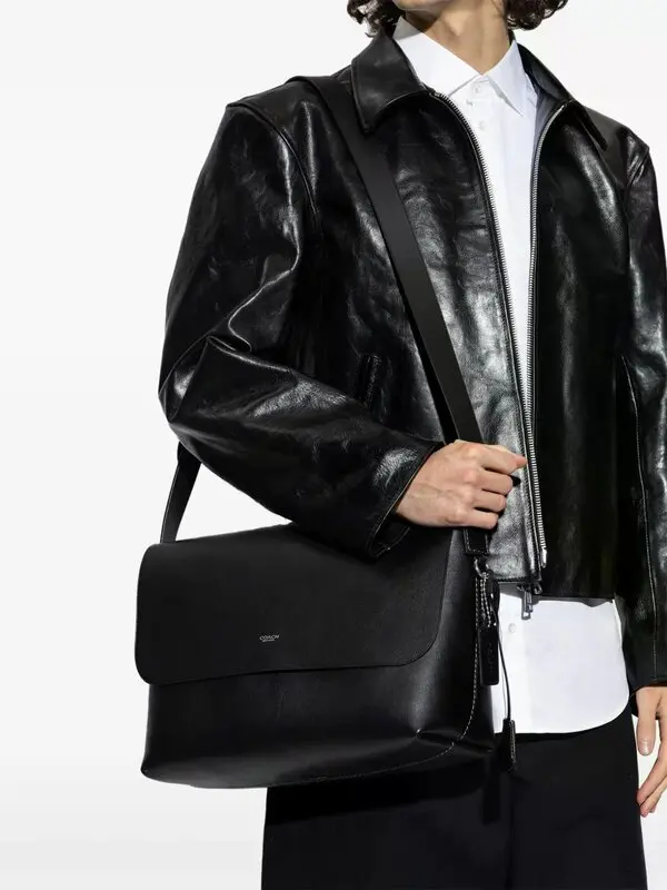 COACH Ludlow Leather Messenger Bag - Black