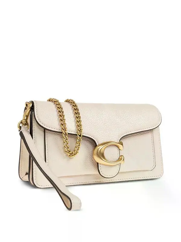 COACH Tabby C-plaque Detachable-chain Crossbody Bag - White