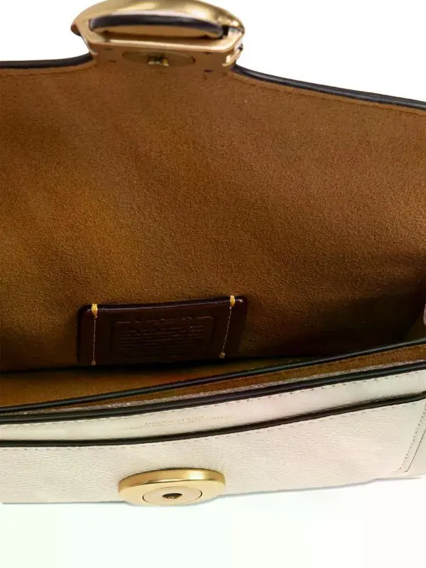 COACH Tabby C-plaque Detachable-chain Crossbody Bag - White