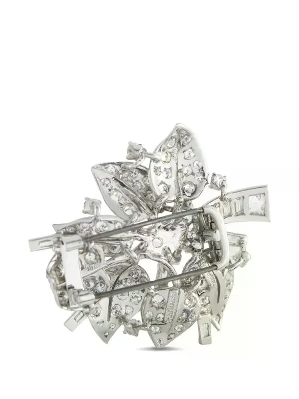 SEAMAN SCHEPPS Leaf-motif Diamond Brooch