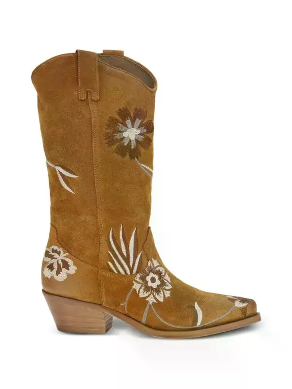 P.a.r.o.s.h Floral-embroidered Boots