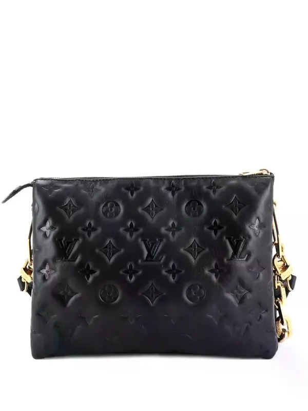 LOUIS VUITTON Coussin Pm Monogram Embossed Lambskin Crossbody Bag - Black