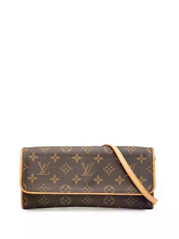 LOUIS VUITTON 2000 Monogram Pochette Twin Gm - Brown