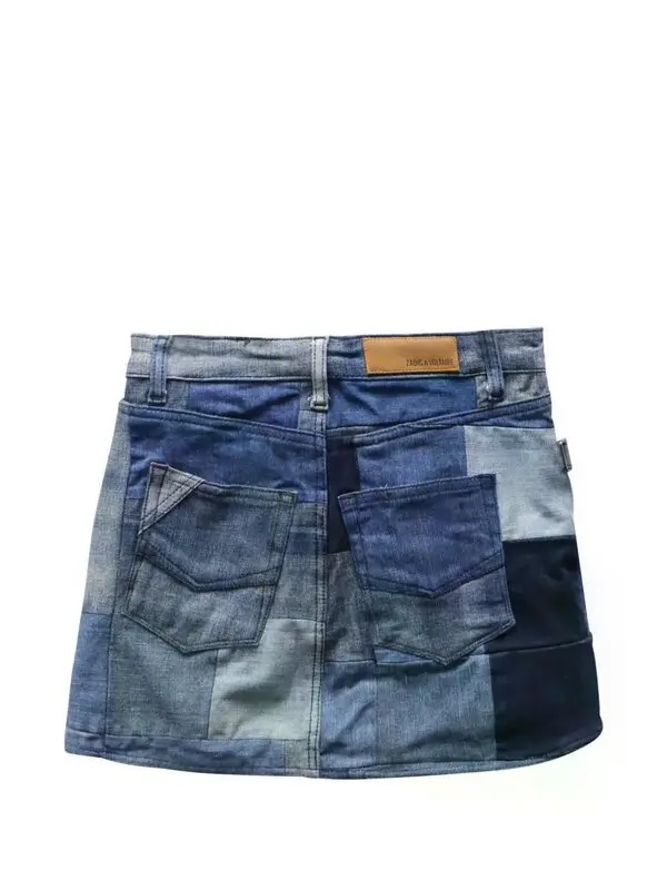 Zadig&Voltaire Patchwork Denim Mini Skirt