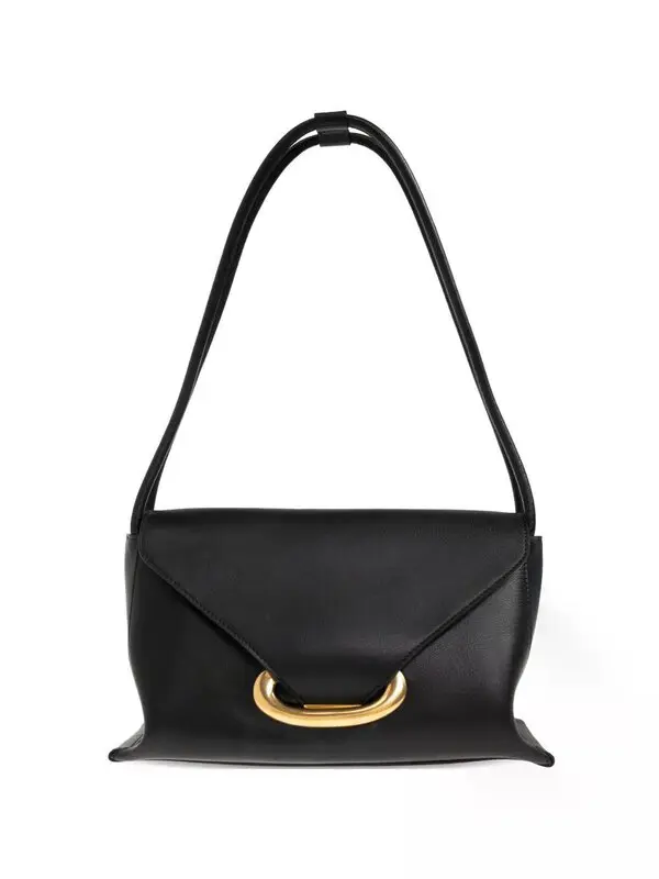WANDLER Veneto Curved Top Handle Tote Bag - Black