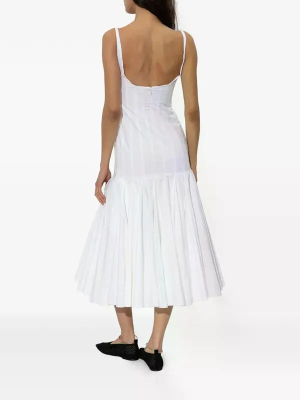 Jacquemus Agave Pleated Dress - White