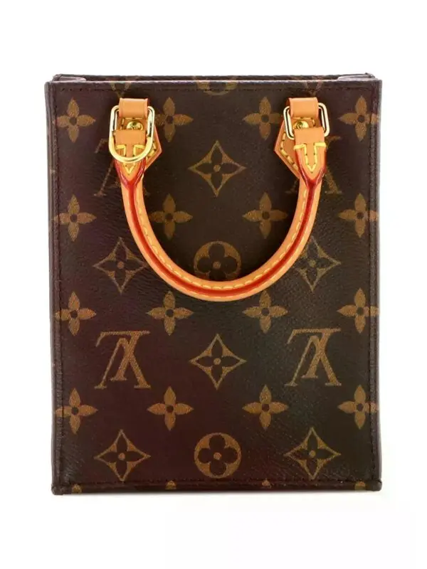 LOUIS VUITTON Petit Sac Plat Monogram Canvas Crossbody Bag
