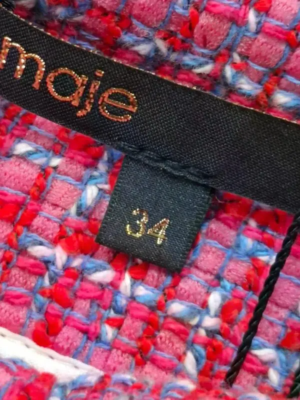 Maje Asymmetric Tweed Mini Skirt