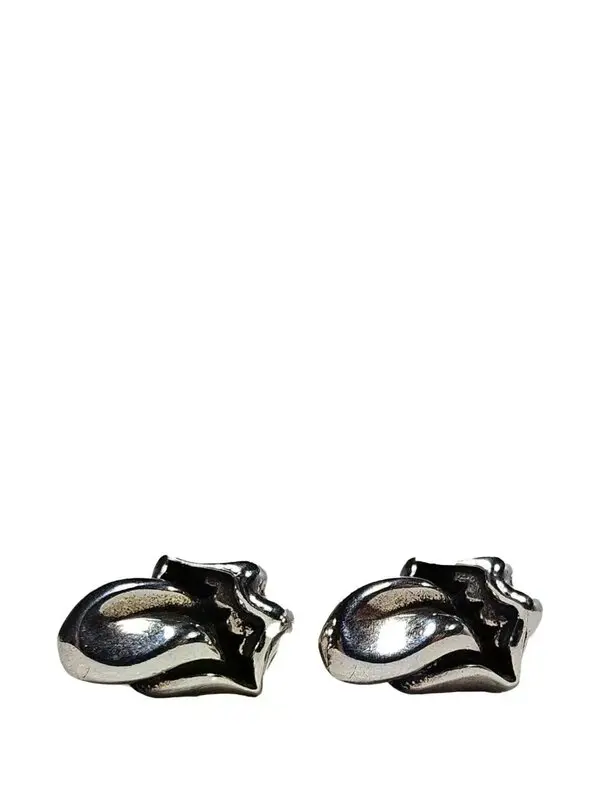 Chrome Hearts Rolling Stones Stud Earrings - Silver