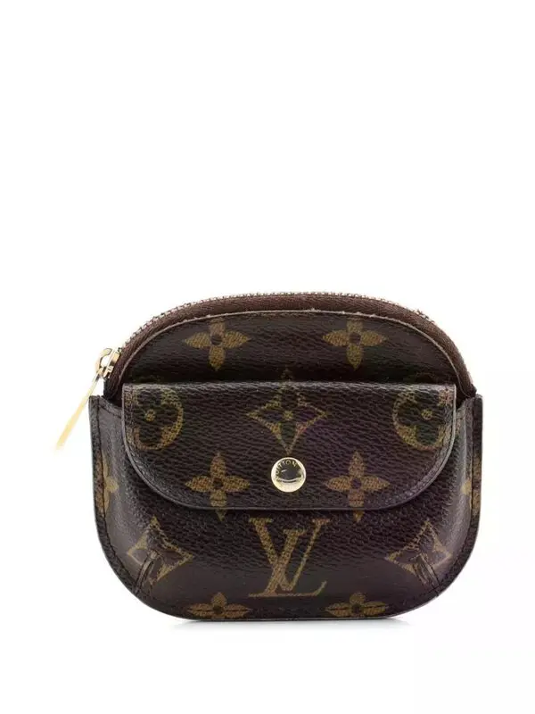 LOUIS VUITTON Porte-monnaie Schilling Coin Purse Monogram Canvas Pouch - Brown