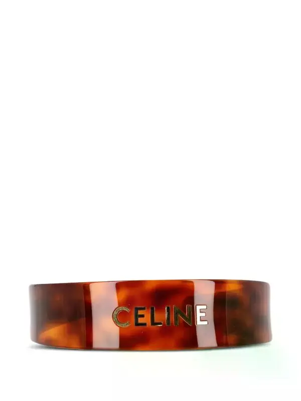 Celine Tortoiseshell Logo Headband - Brown