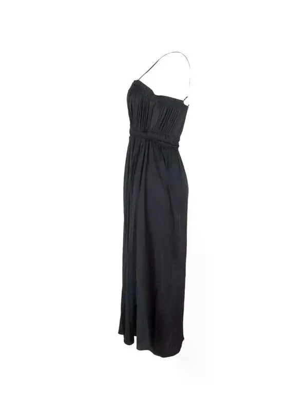 Maje Cut-out Shirred Midi Dress