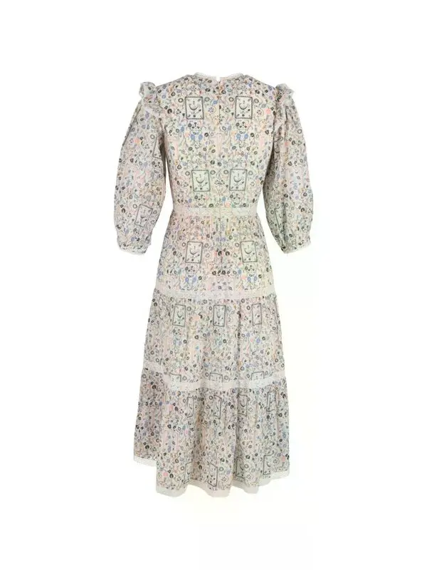 Vilshenko Gardenia-printed Midi Dress