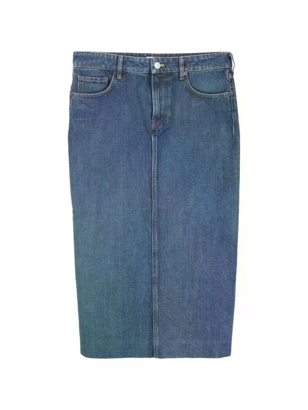 Balenciaga Denim Back-slit Midi Skirt