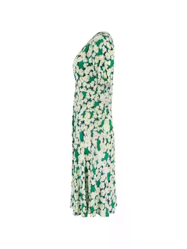 Diane Von Furstenberg Daisy-Print Midi Dress - Green | Editorialist