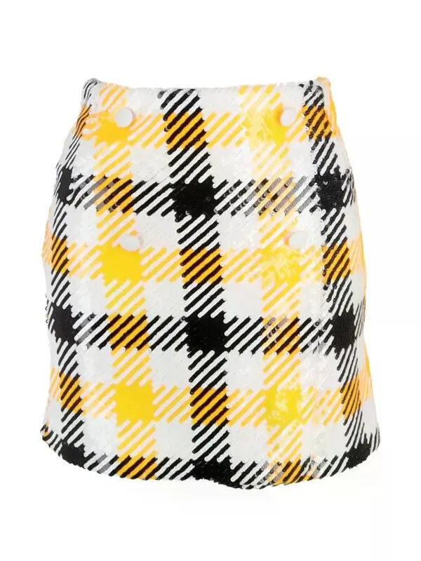Remain Birger Christensen Checked Mini Skirt - White