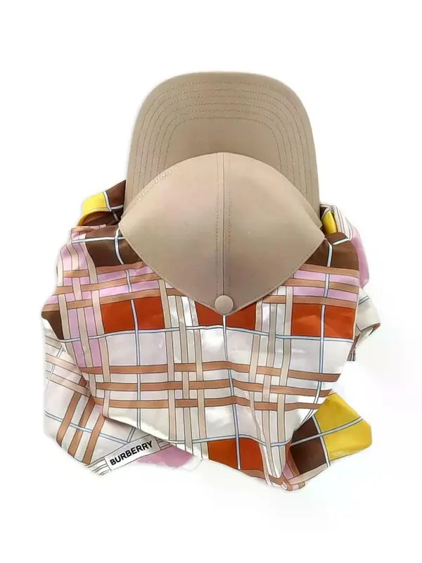 Burberry Baseball Hat With Scarf Detail
