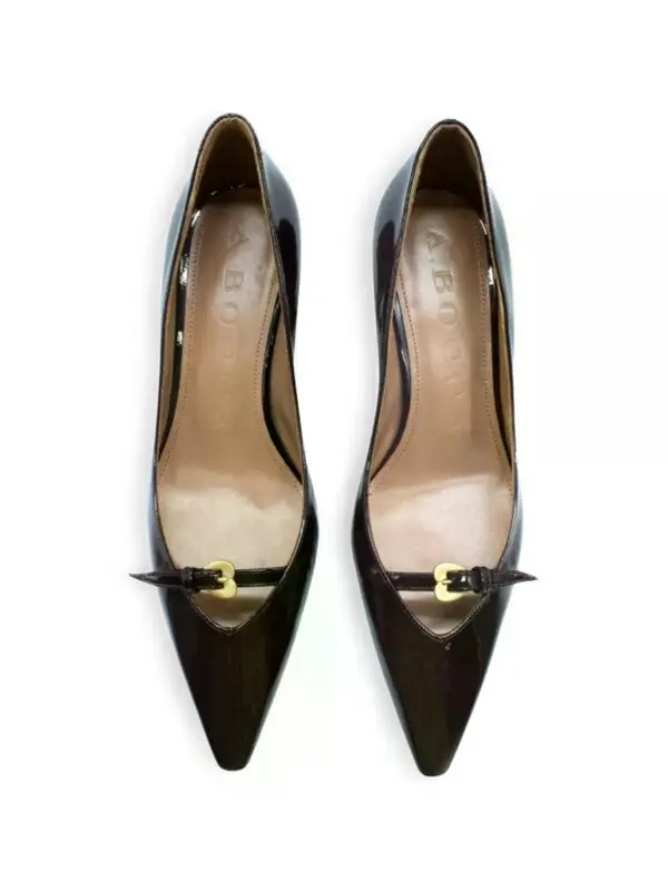 A.BOCCA Muse Pointed Buckle Pumps