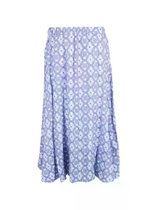 Saloni Floral-embroidered Midi Skirt