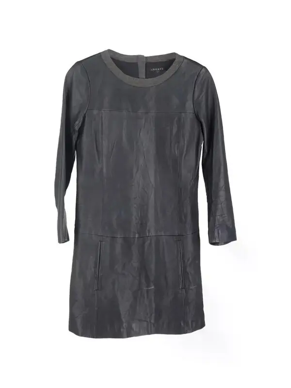 Theory Long-sleeve Leather Mini Dress