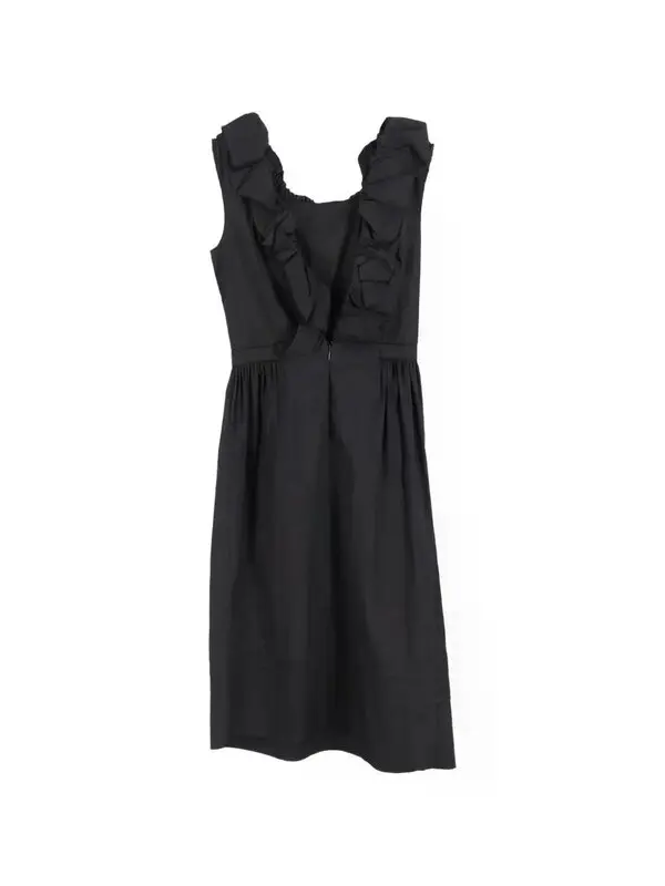 Prada Ruffled-collar Midi Dress