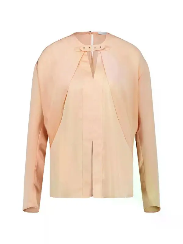 Rabanne Satin Long-sleeve Blouse
