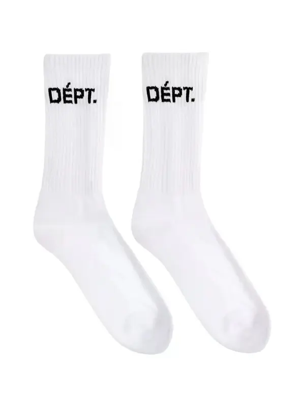 GALLERY DEPT. Logo-intarsia Socks - White