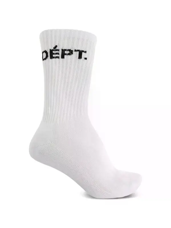GALLERY DEPT. Logo-intarsia Socks - White