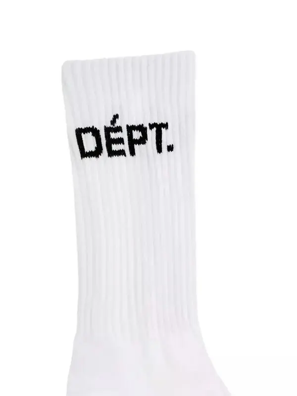 GALLERY DEPT. Logo-intarsia Socks - White