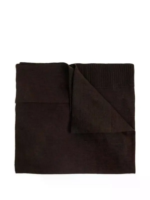 LEMAIRE Ribbed Scarf - Brown