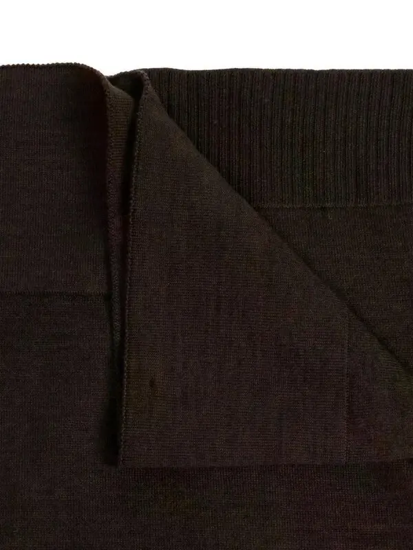 LEMAIRE Trompe-l Œil Wool Scarf - Brown
