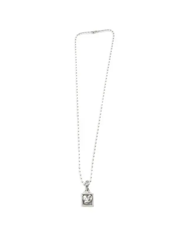 Chrome Hearts Framed Heart Pendant Necklace - Silver
