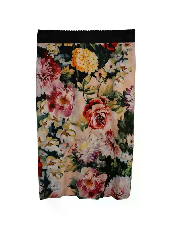 Dolce & Gabbana Floral-print Knee-length Skirt - Neutrals