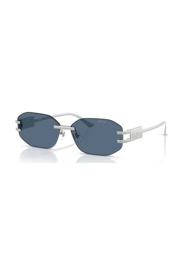 Versace Irregular Sunglasses With Adjustable Nosepads - Blue