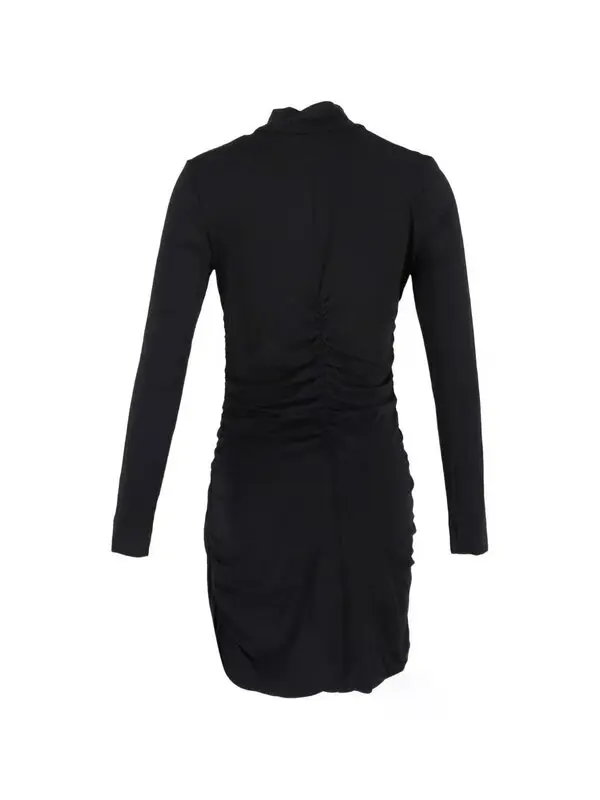 GANNI Ruched Turtleneck Mini Dress