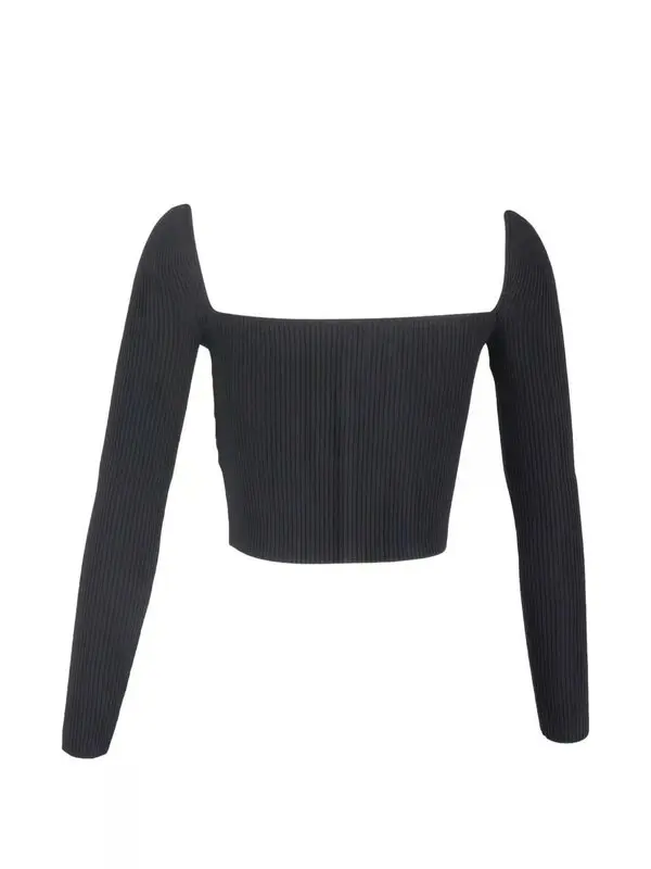 SELF-PORTRAIT Long-sleeve Cropped Top